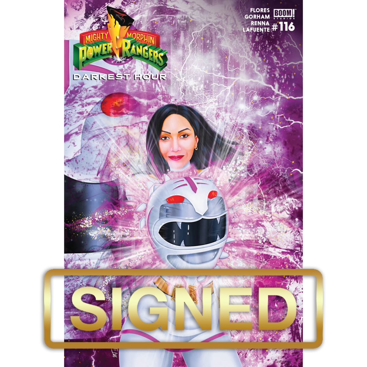 Mighty Morphin Power Rangers #116 Jessica Rey Variant Signed Exclusive ...
